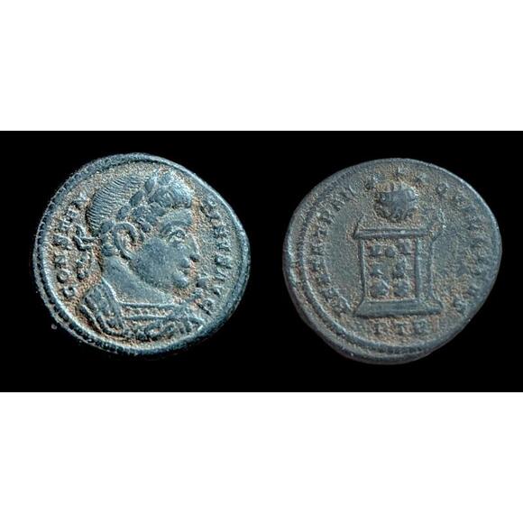 Other | Constantine 321 Ad Rare Genuine Ancient Roman Coin Altar Globe ...